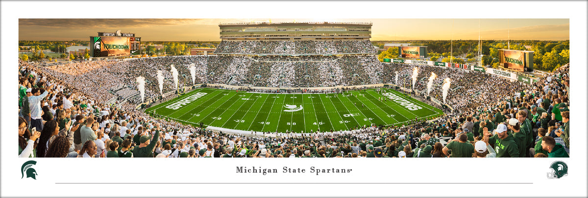 Michigan State Spartans Football Stripe the Stadium Panorama – Spartan ...